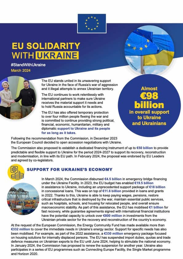 🇺🇦 EU solidarity with Ukraine - March 2024